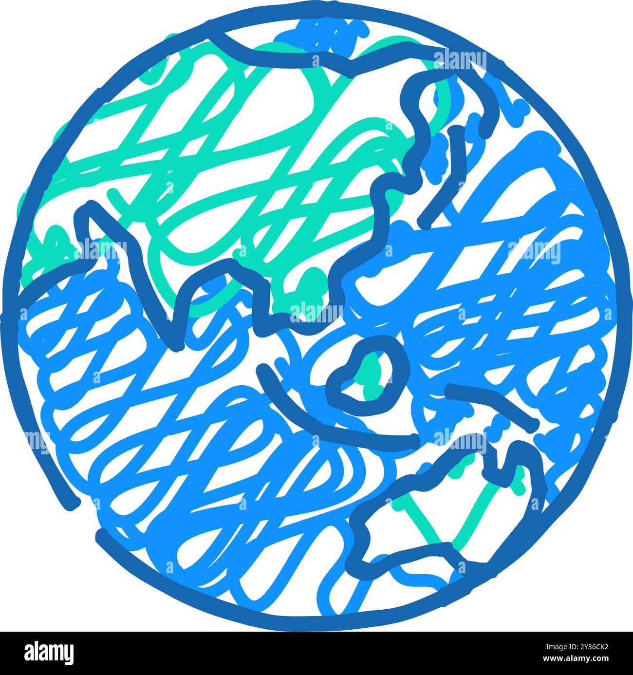 asia earth planet map icon doodle illustration Stock Vector Image & Art ...