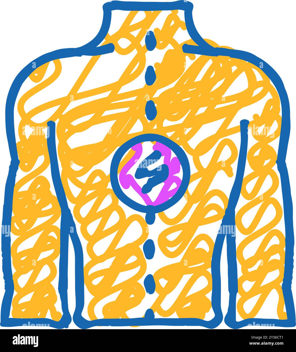 spine pain body ache icon doodle illustration Stock Vector Image & Art ...