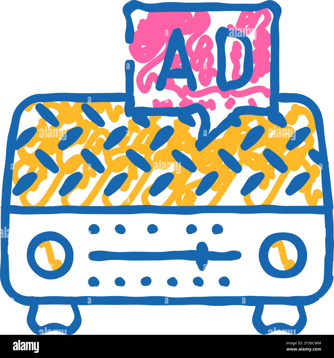 television advertising icon doodle illustration Stock Vector Image ...