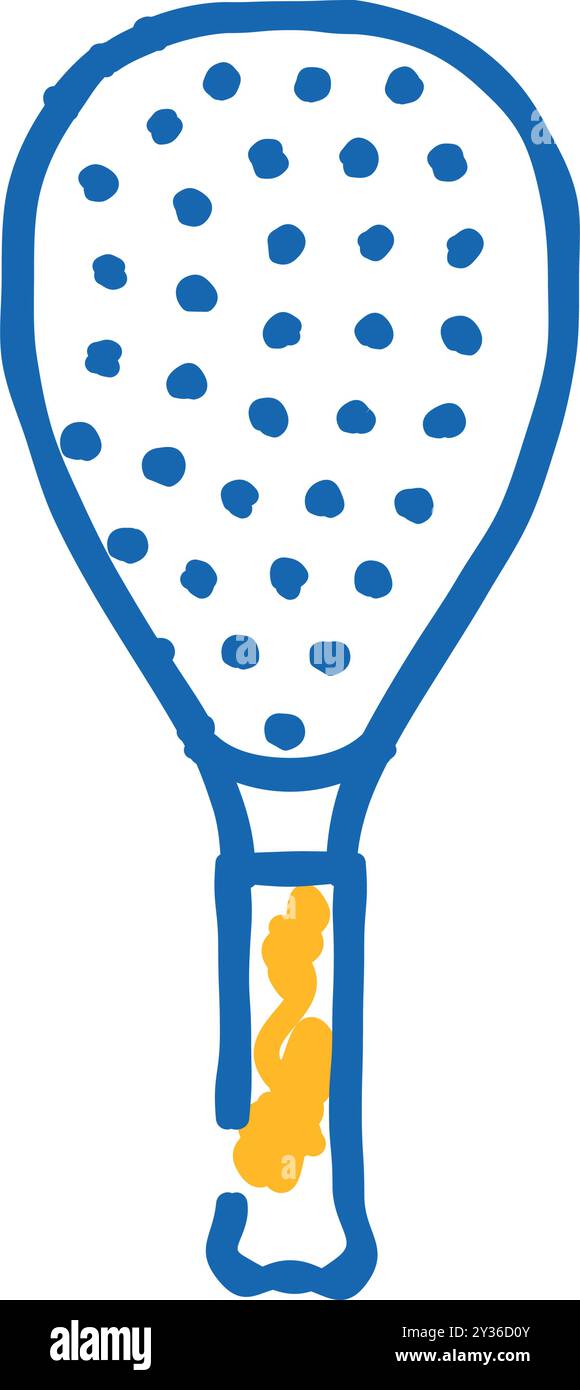 racket game badminton icon doodle illustration Stock Vector Image & Art ...