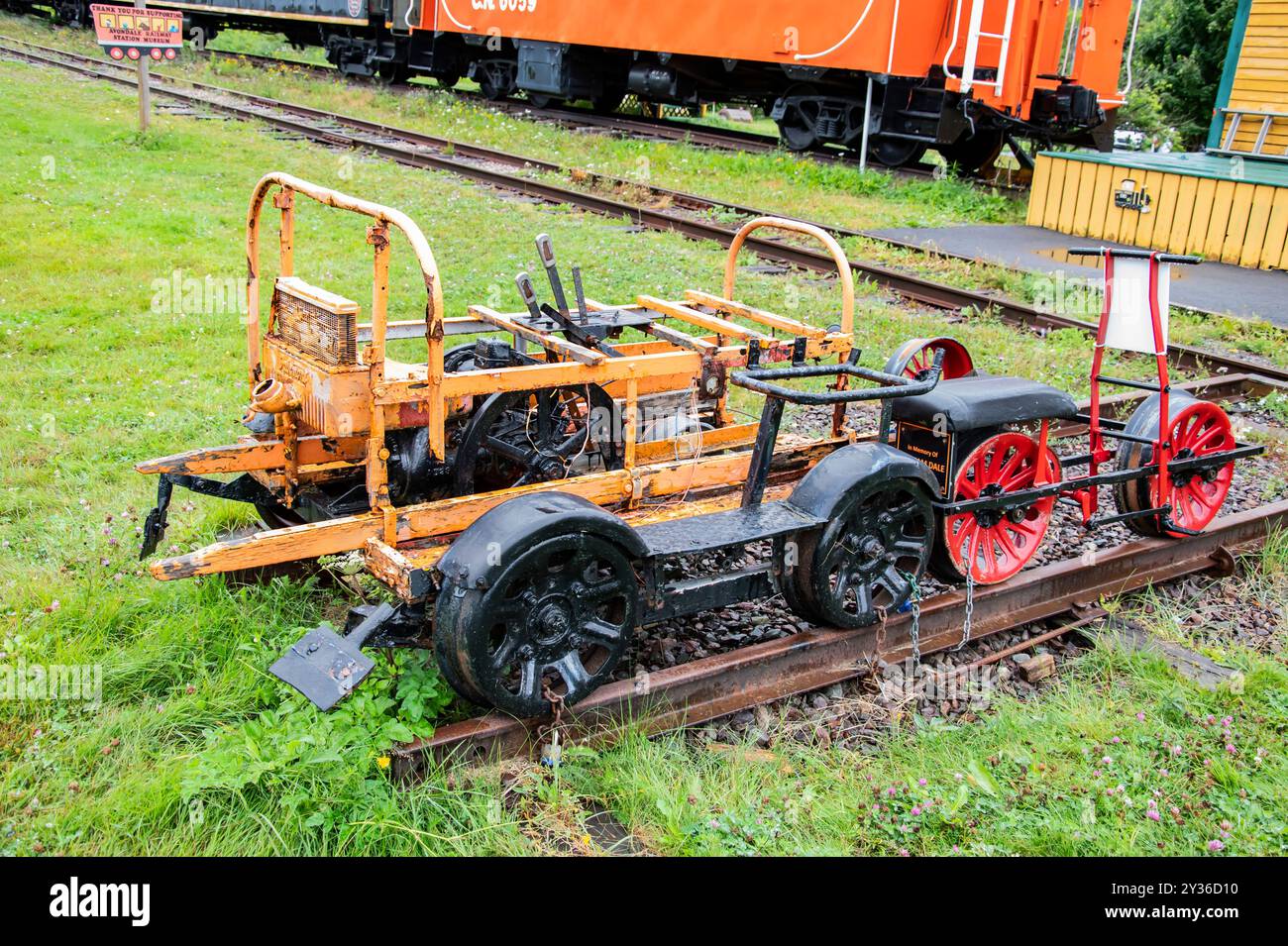 Small locomotive at the railway museum in Avondale, Newfoundland ...