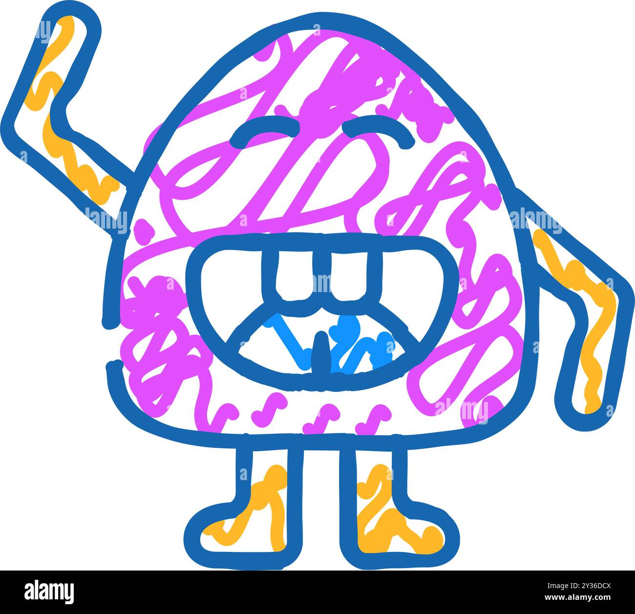 fun monster cute icon doodle illustration Stock Vector Image & Art - Alamy