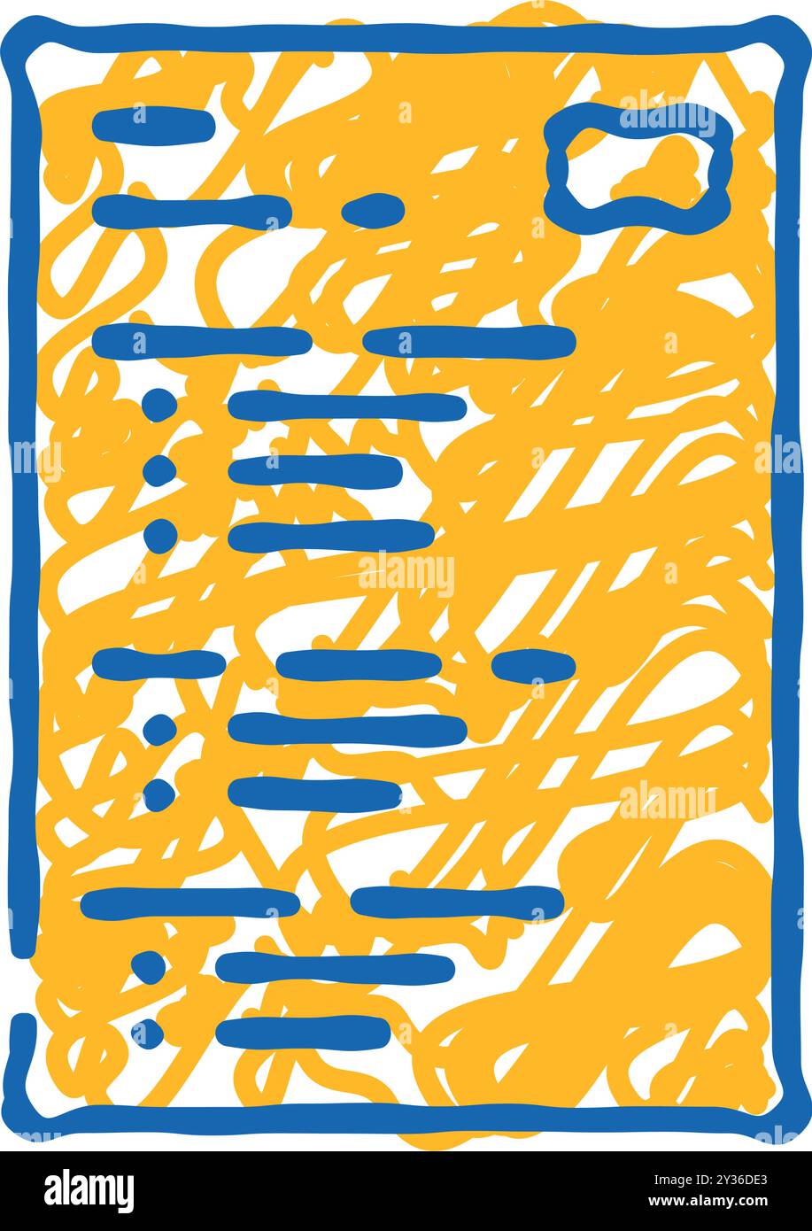 test exam paper document icon doodle illustration Stock Vector Image ...