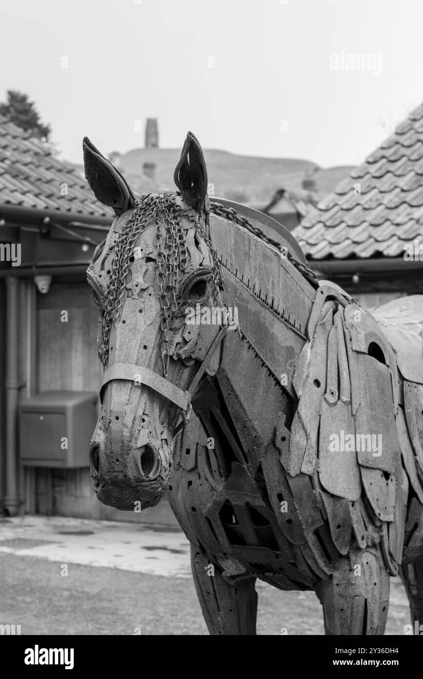 Glastonbury.Somerset.United Kingdom.March 24th 2024.A sculpture by ...