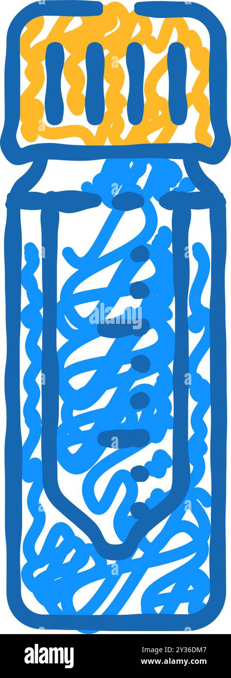 conical vial chemical glassware lab icon doodle illustration Stock ...