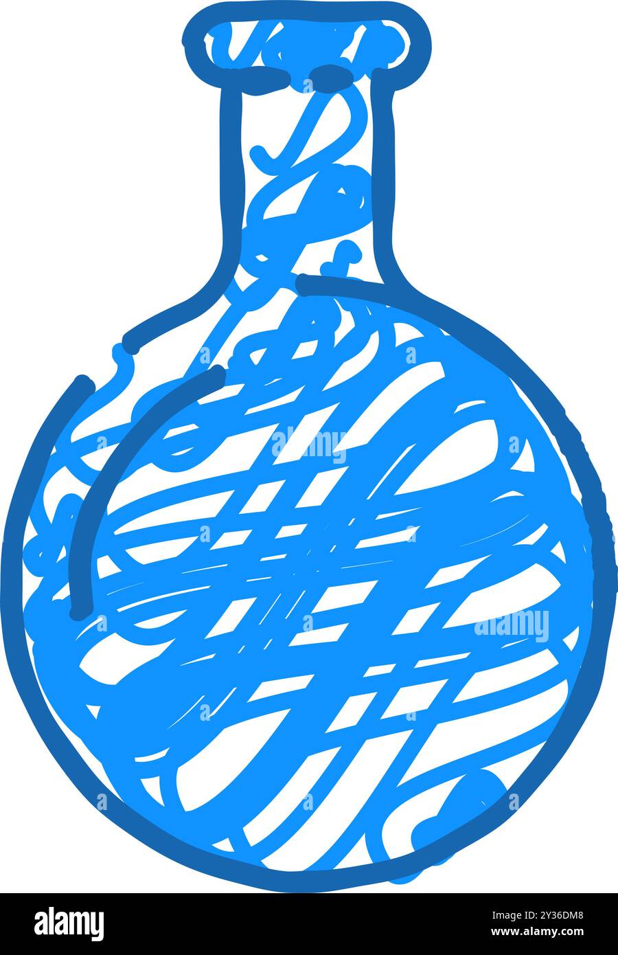 round bottomed flask chemical glassware lab icon doodle illustration ...