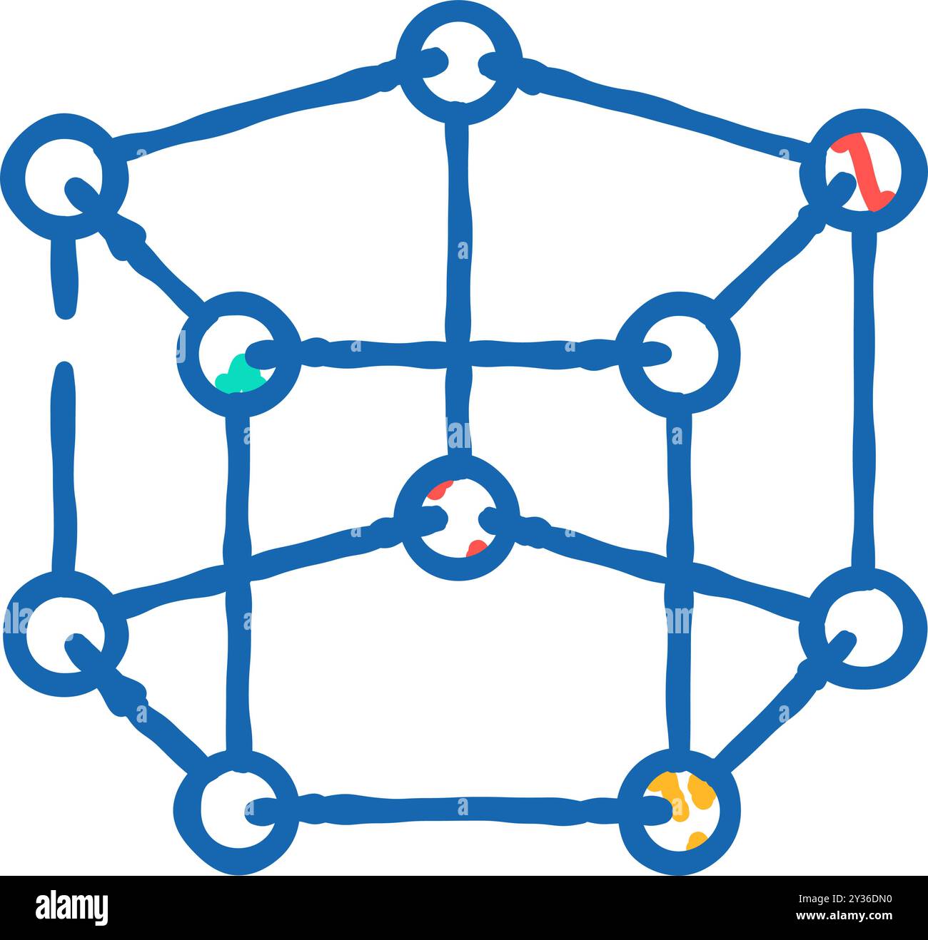 particle molecular structure icon doodle illustration Stock Vector ...