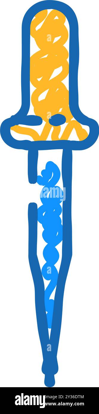 dropper bulb chemical glassware lab icon doodle illustration Stock ...