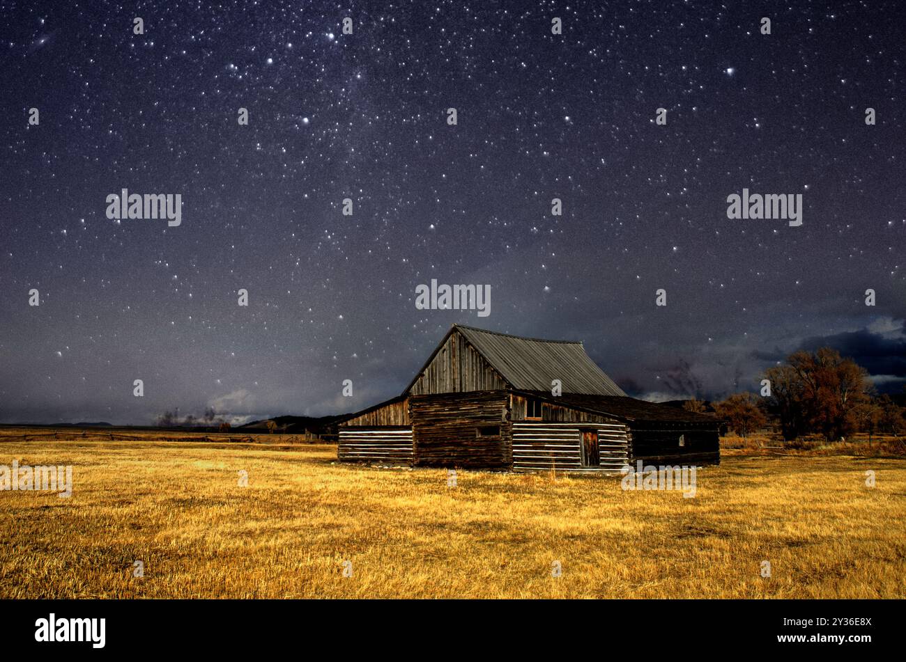 Astrophotography Starry Night Over Mormon Row Historic District at the ...