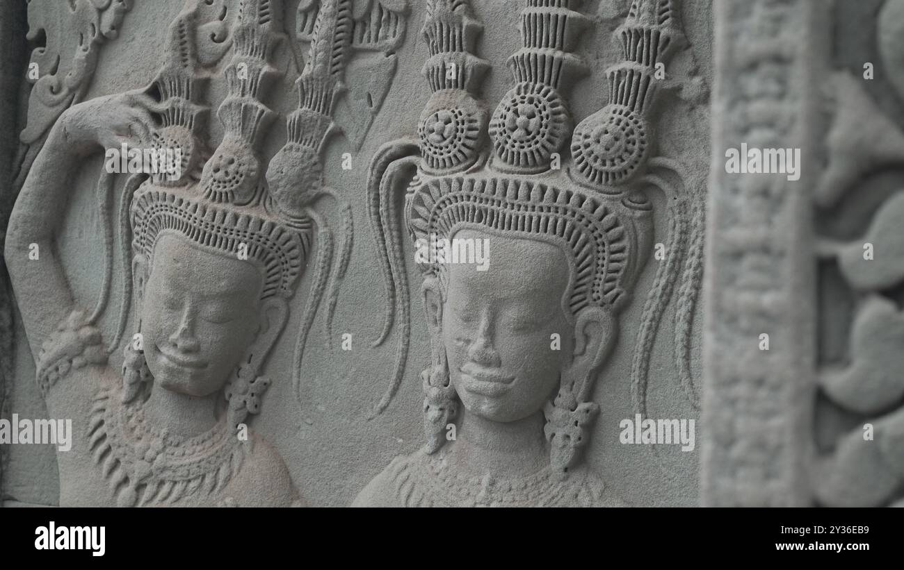 Timeless Beauty: Angkor Wat Architecture and Stone Murals Stock Photo ...