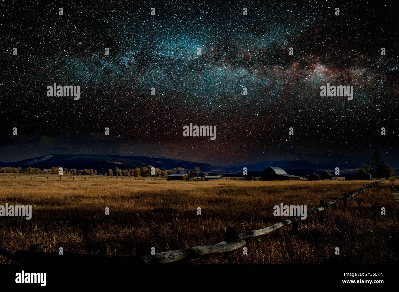 Astrophotography Starry Night Over Mormon Row Historic District at the ...