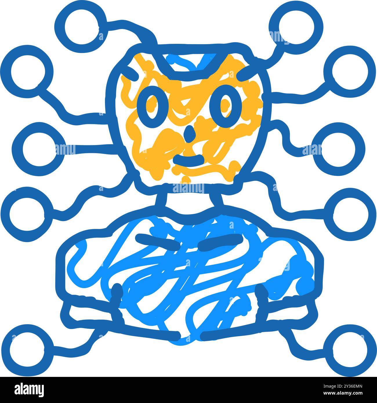 artificial chat bot icon doodle illustration Stock Vector Image & Art ...