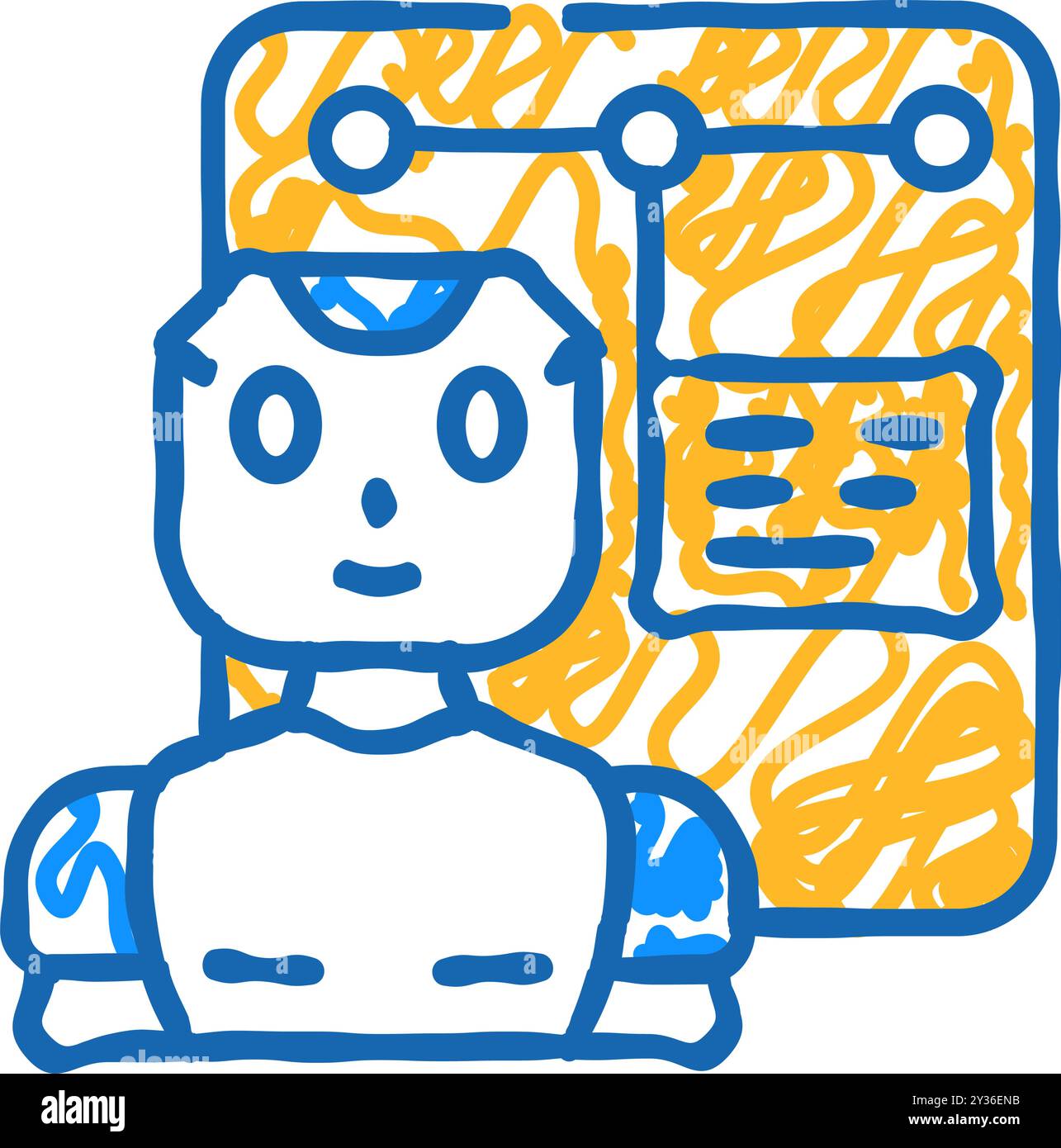 support chat bot icon doodle illustration Stock Vector Image & Art - Alamy