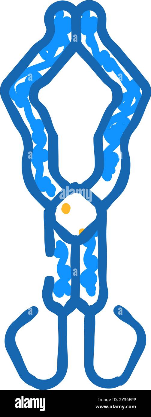 crucible tongs chemical glassware lab icon doodle illustration Stock ...