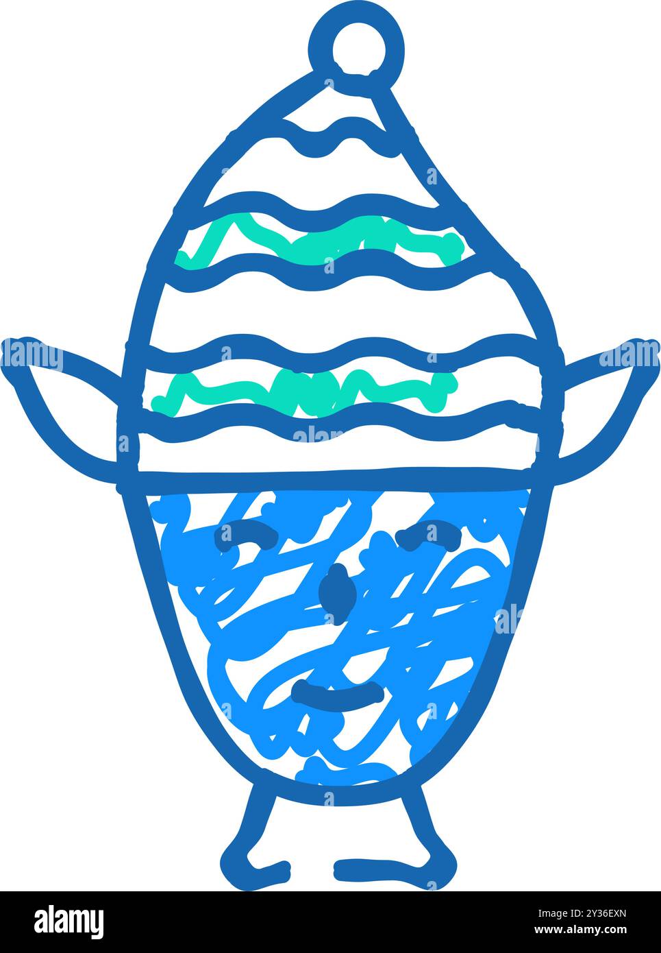 head elf funny icon doodle illustration Stock Vector Image & Art - Alamy