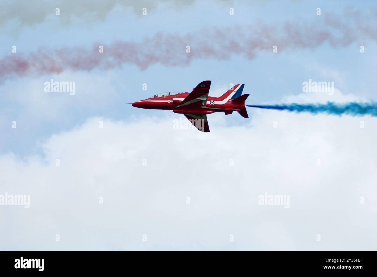 The Royal Air Force Aerobatic Team, the Red Arrows flying at the RAF ...