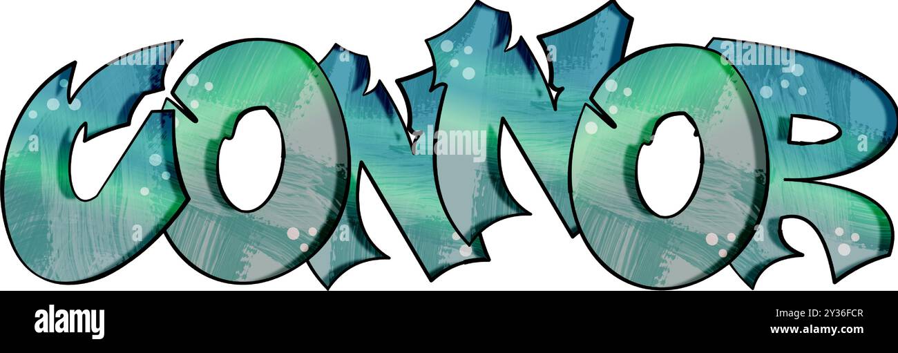 Connor name street art - graffiti lettering typography - art ...
