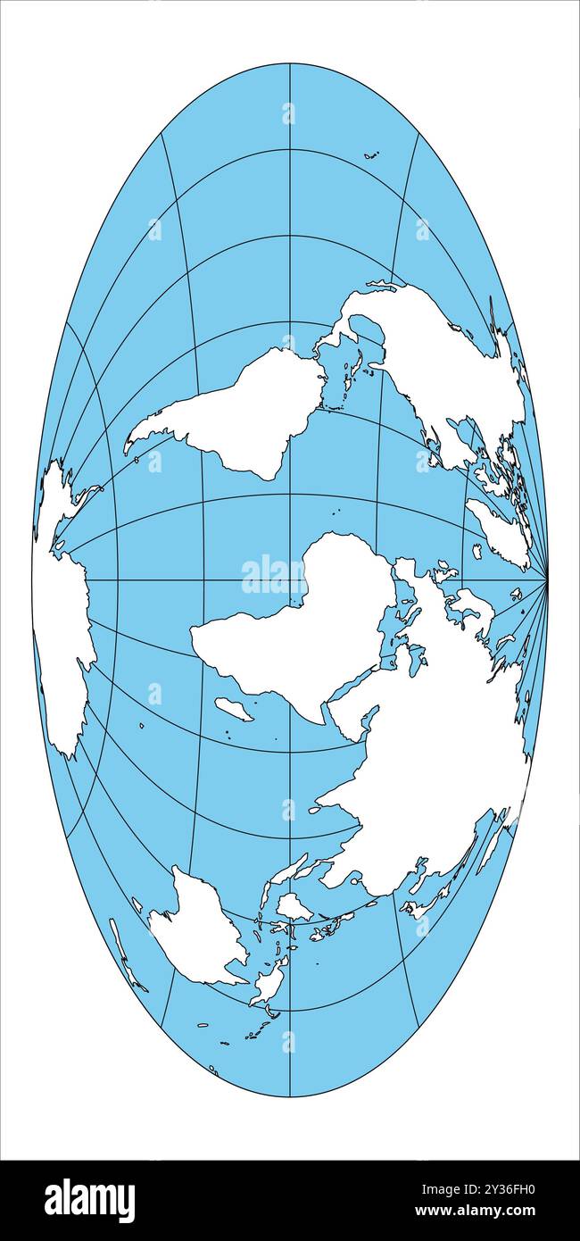 Continents and oceans map Cut Out Stock Images & Pictures - Alamy