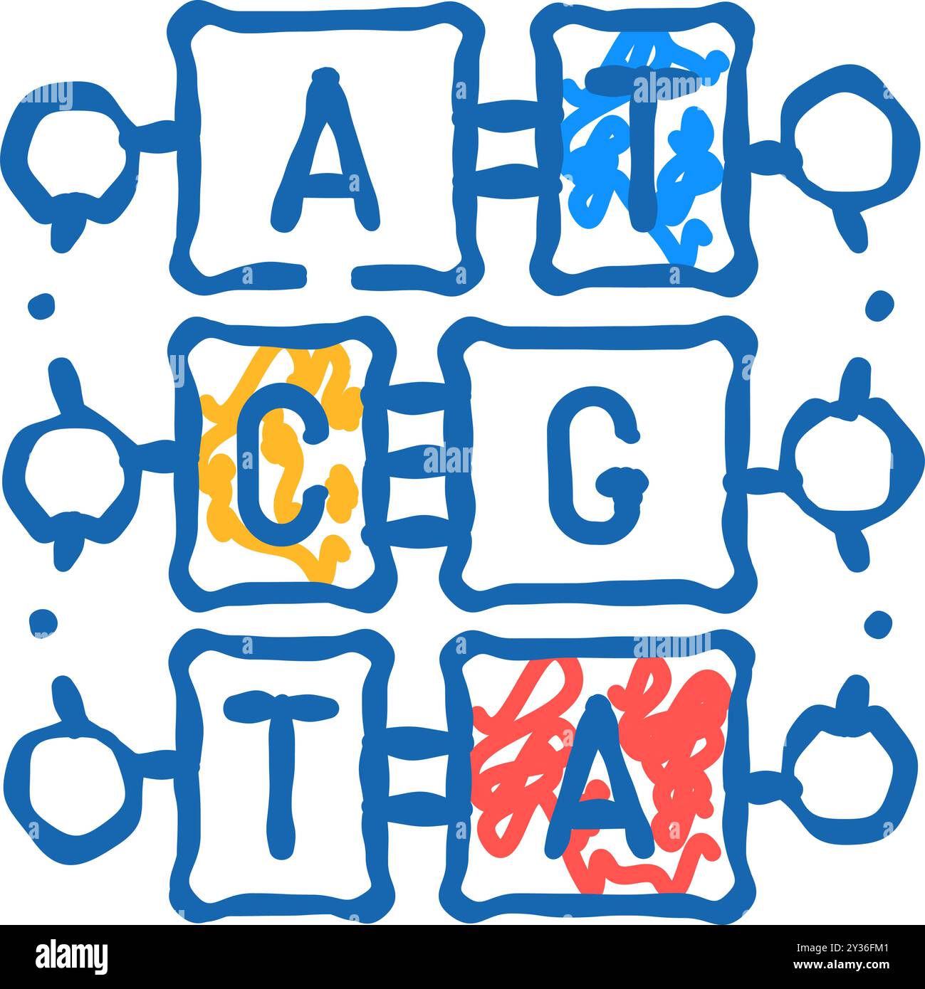 gene molecular structure icon doodle illustration Stock Vector Image ...