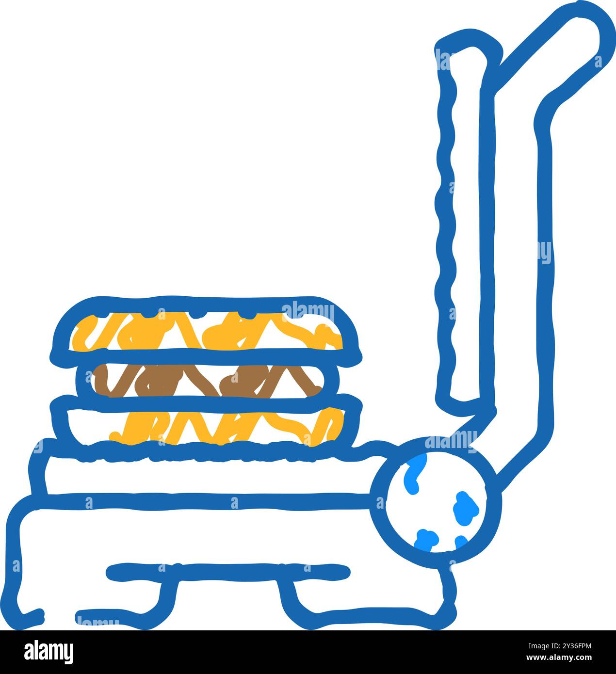 sandwich maker home accessory icon doodle illustration Stock Vector ...