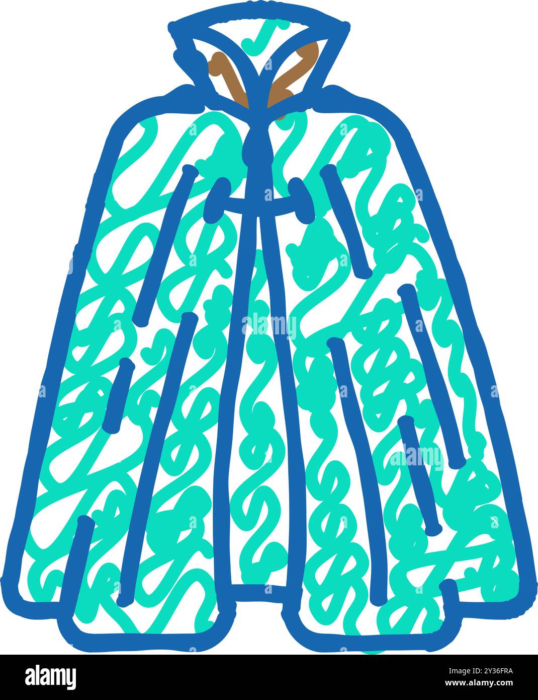 cloak outerwear male icon doodle illustration Stock Vector Image & Art ...