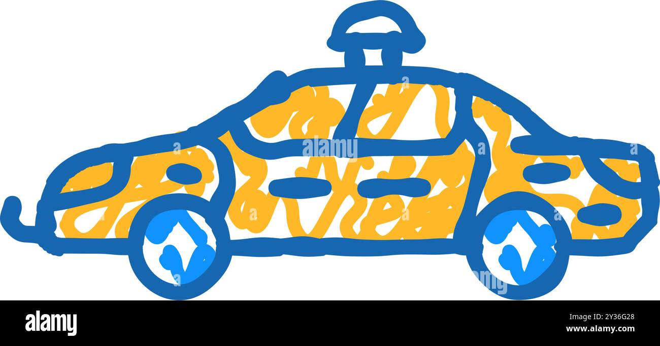 police car crime icon doodle illustration Stock Vector Image & Art - Alamy