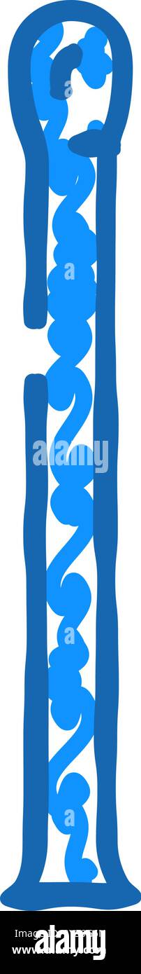 glass stirring rod chemical glassware lab icon doodle illustration ...