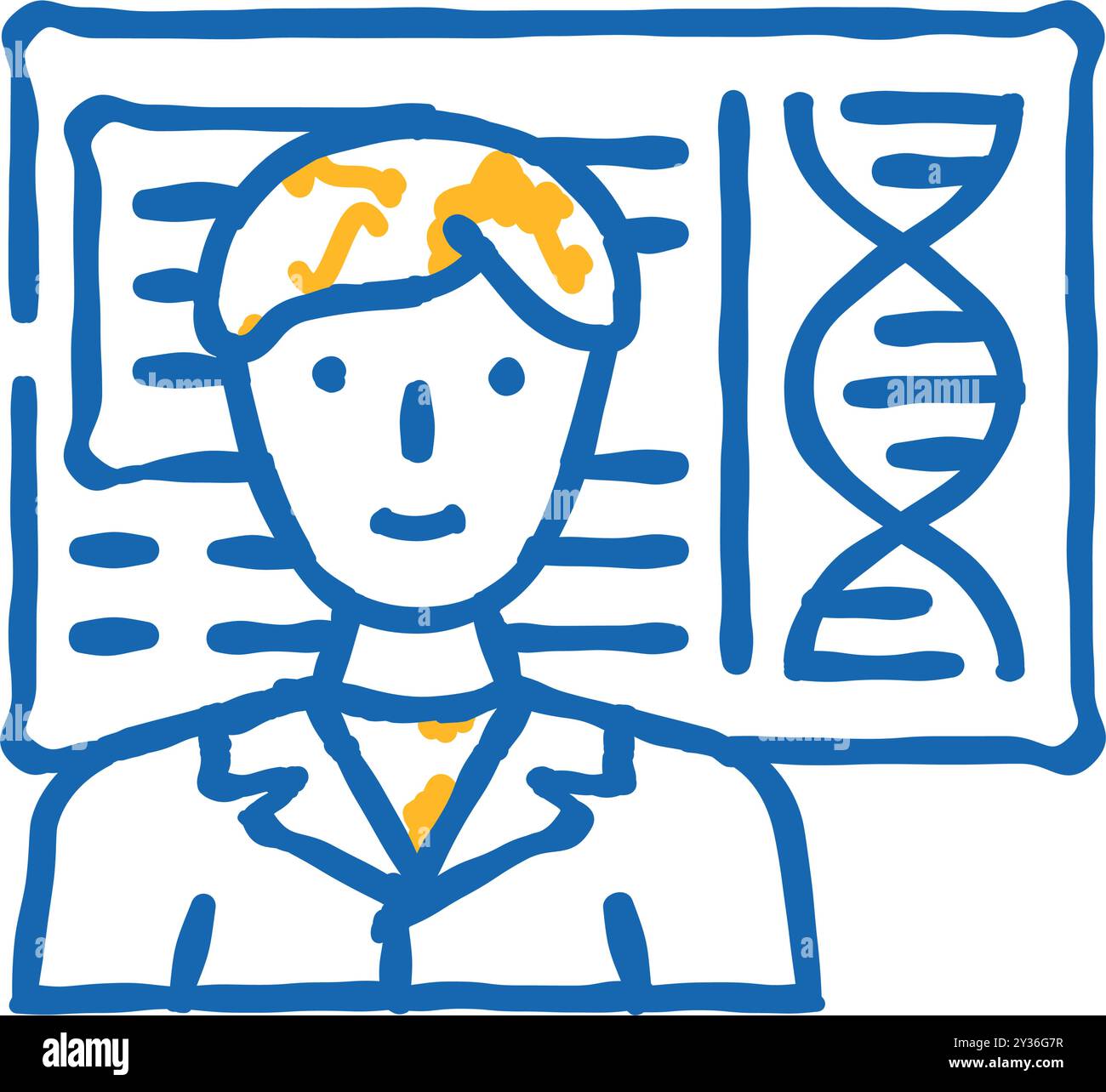 biomedical engineer worker icon doodle illustration Stock Vector Image ...