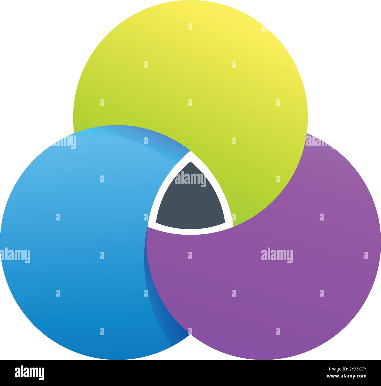 Three overlapping circles Stock Vector Images - Alamy