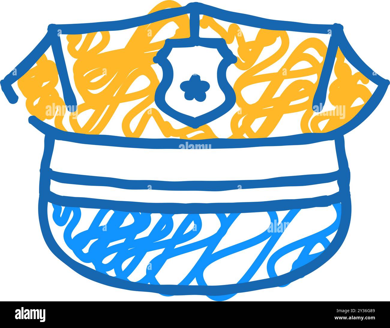 police hat crime icon doodle illustration Stock Vector Image & Art - Alamy