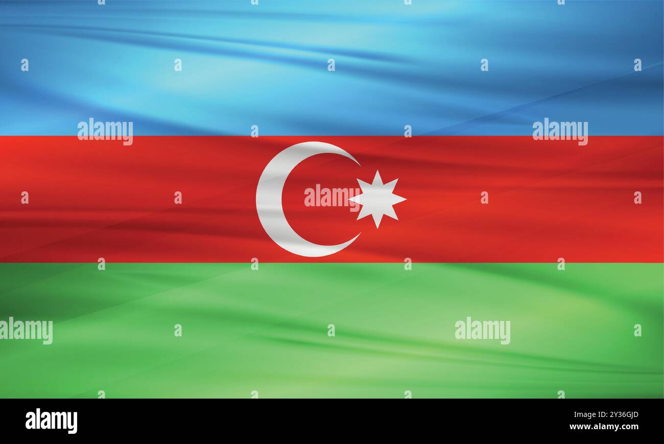 Illustration of Azerbaijan Flag and Editable vector Azerbaijan Country ...