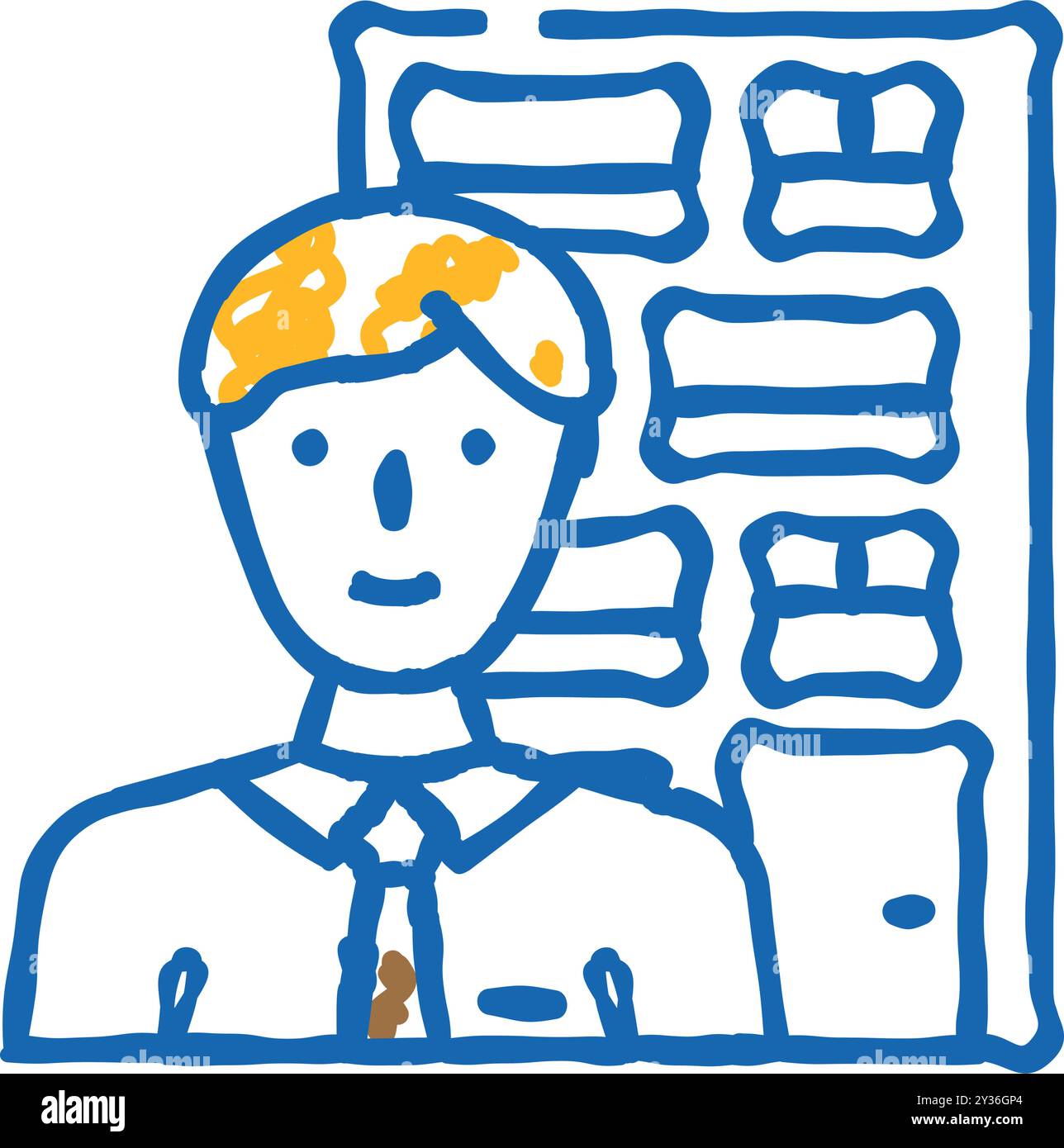 facilities manager repair worker icon doodle illustration Stock Vector ...