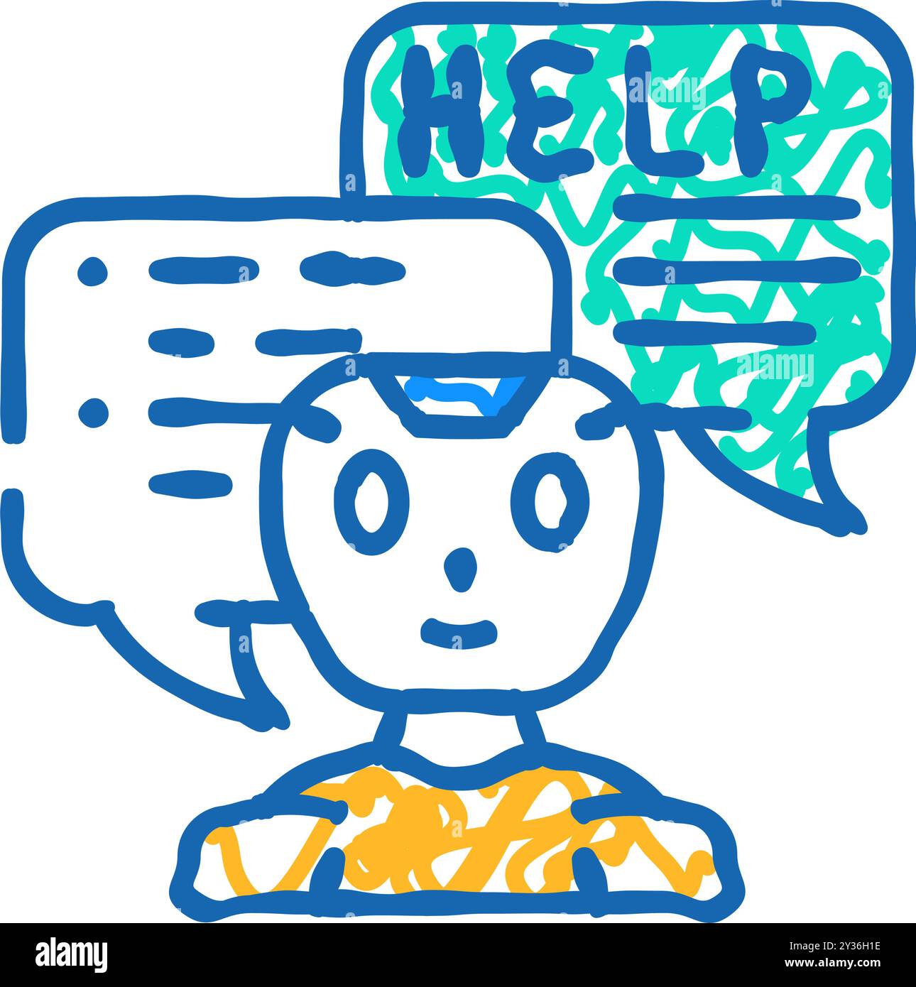 help chat bot icon doodle illustration Stock Vector Image & Art - Alamy