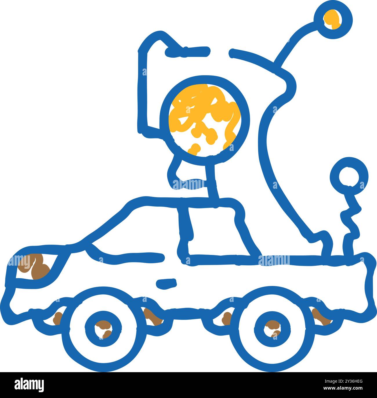 remote controlled toy child icon doodle illustration Stock Vector Image ...