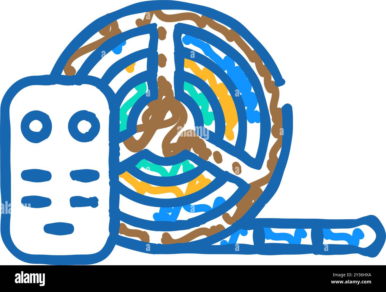 led lighting gaming pc icon doodle illustration Stock Vector Image ...