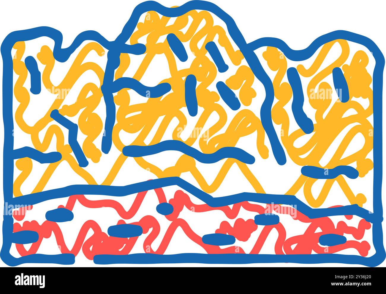 martian mountains mars planet icon doodle illustration Stock Vector ...