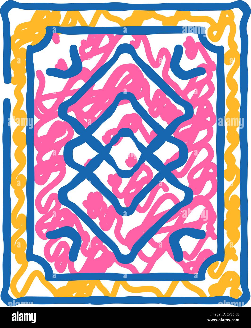 rug bedroom interior icon doodle illustration Stock Vector Image & Art ...
