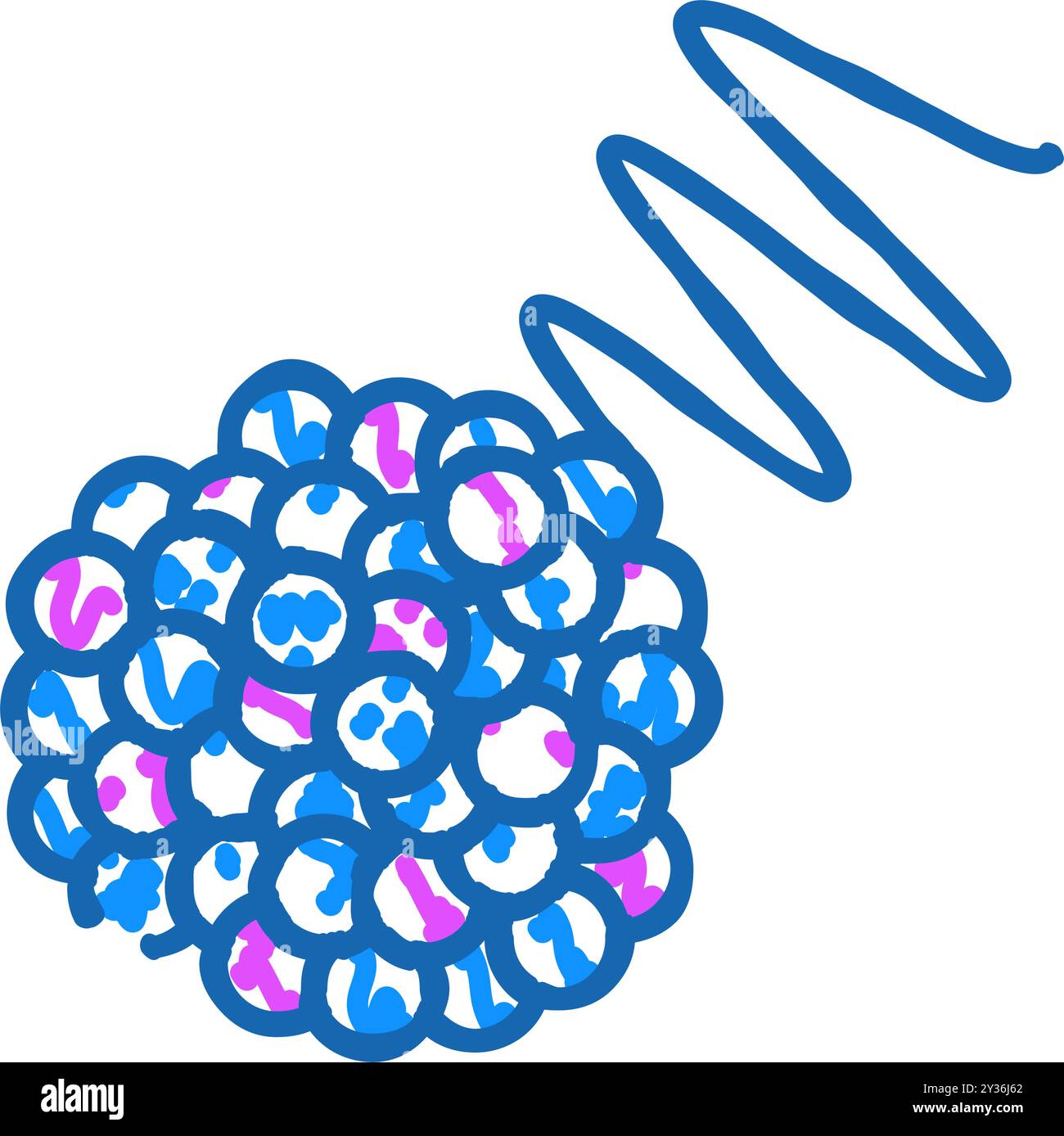 gamma rays nuclear energy icon doodle illustration Stock Vector Image ...