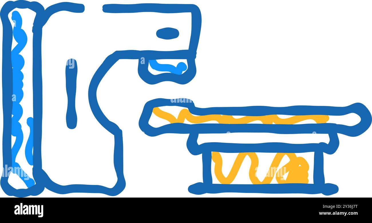 radiation therapy machine nuclear energy icon doodle illustration Stock ...