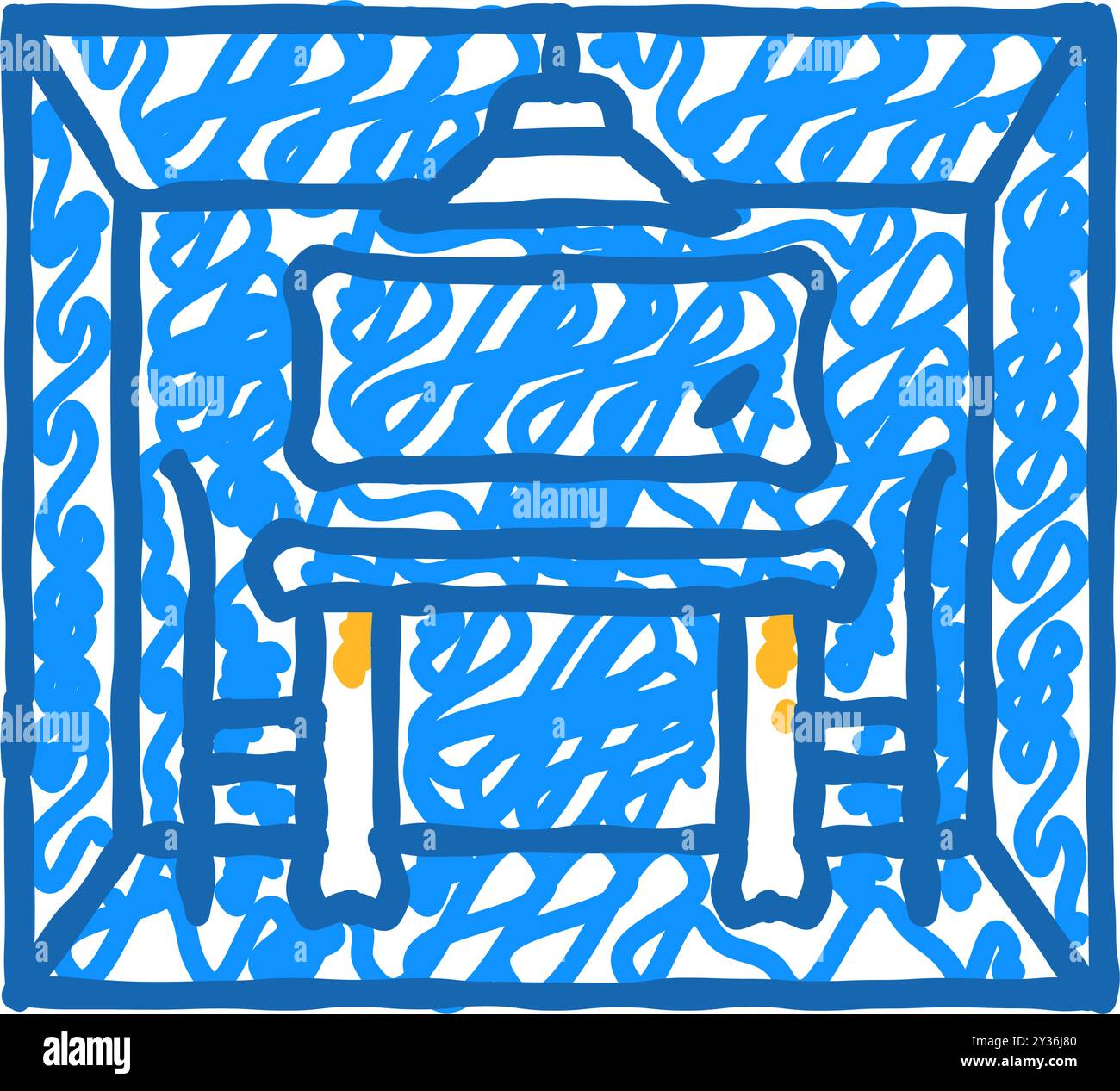 police interrogation crime icon doodle illustration Stock Vector Image ...