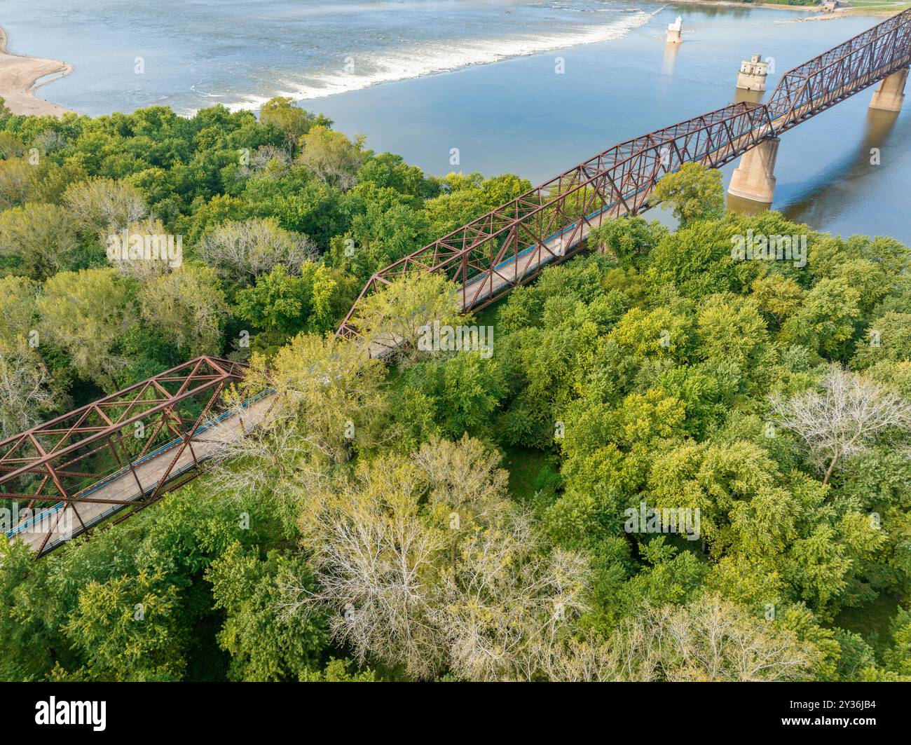 Chain of Rocks on the Mississippi RIver above St Louis with the Low ...