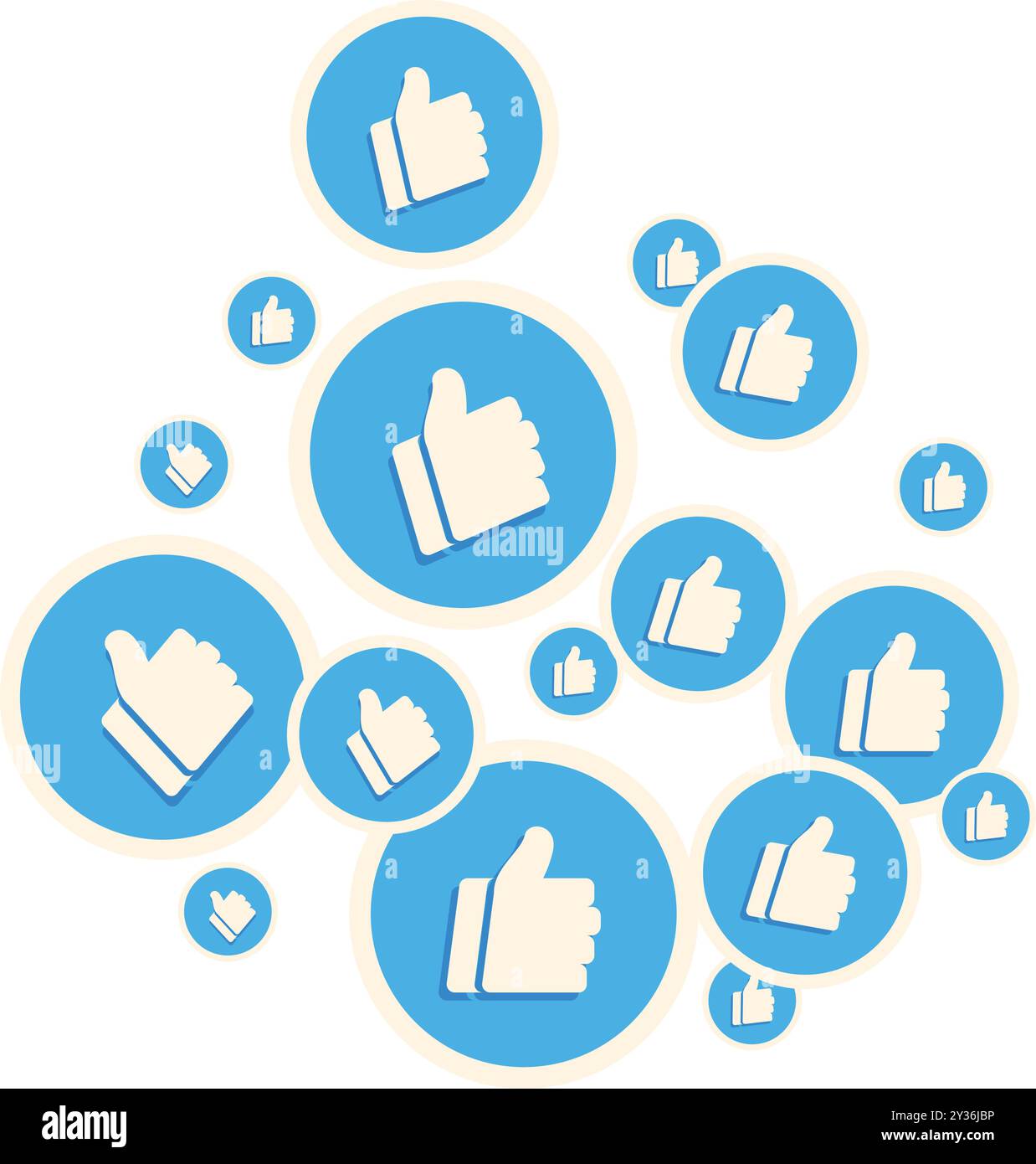 Five thumbs up icons floating hi-res stock photography and images - Alamy