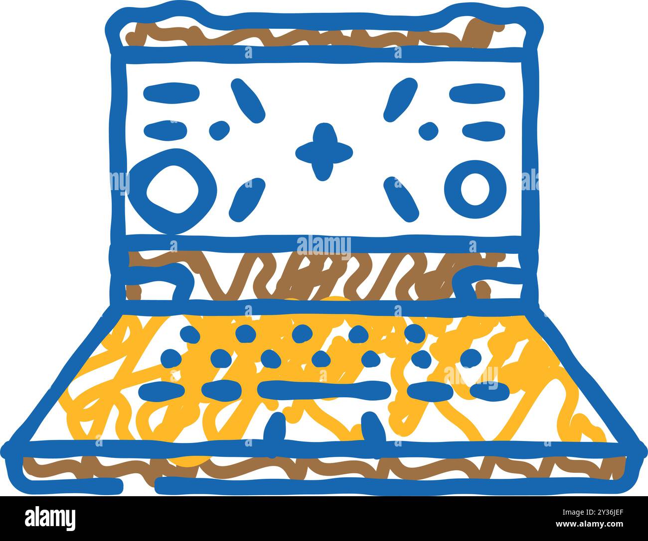 laptop gaming icon doodle illustration Stock Vector Image & Art - Alamy