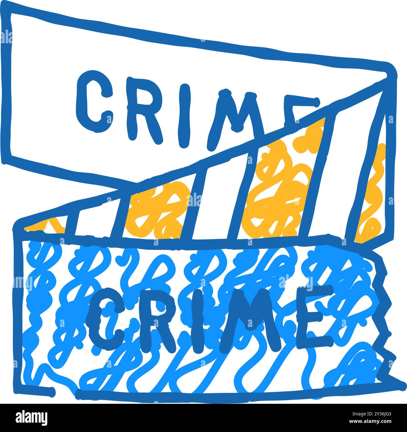 crime scene tape icon doodle illustration Stock Vector Image & Art - Alamy