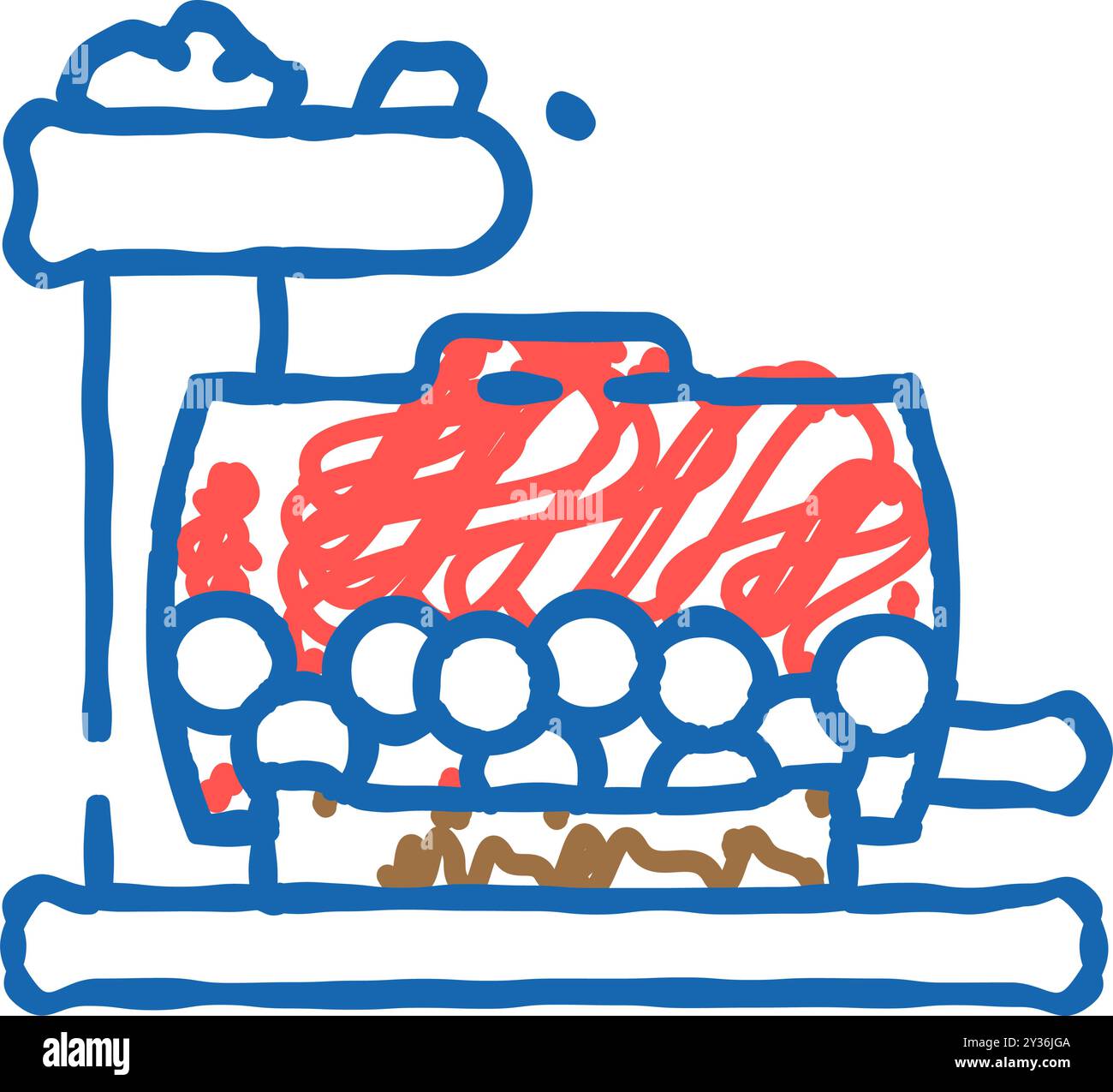 sulfide ore processing copper icon doodle illustration Stock Vector ...