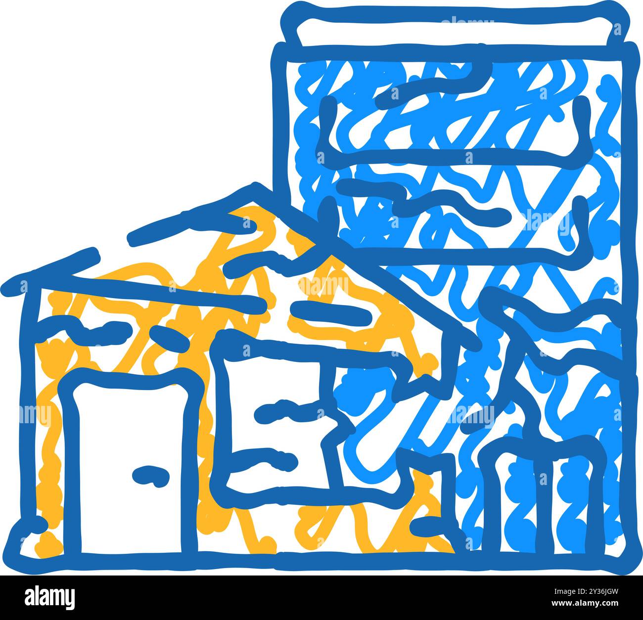 siesmic collapse icon doodle illustration Stock Vector Image & Art - Alamy