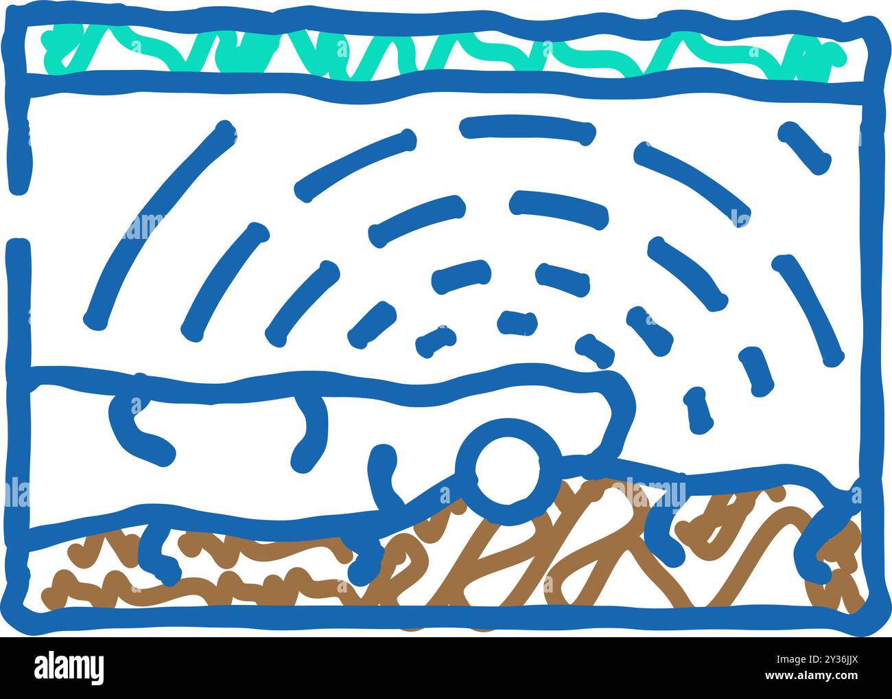 tectonic earthquake disaster icon doodle illustration Stock Vector ...