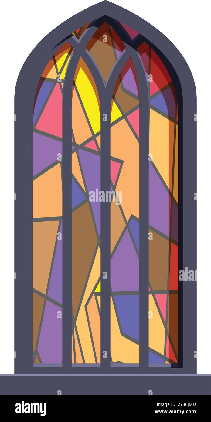Church stained glass window detail Stock Vector Images - Alamy