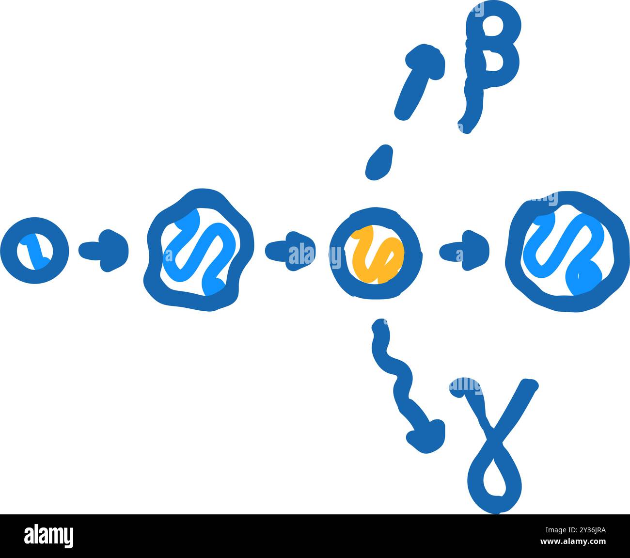 neutron activation nuclear energy icon doodle illustration Stock Vector ...