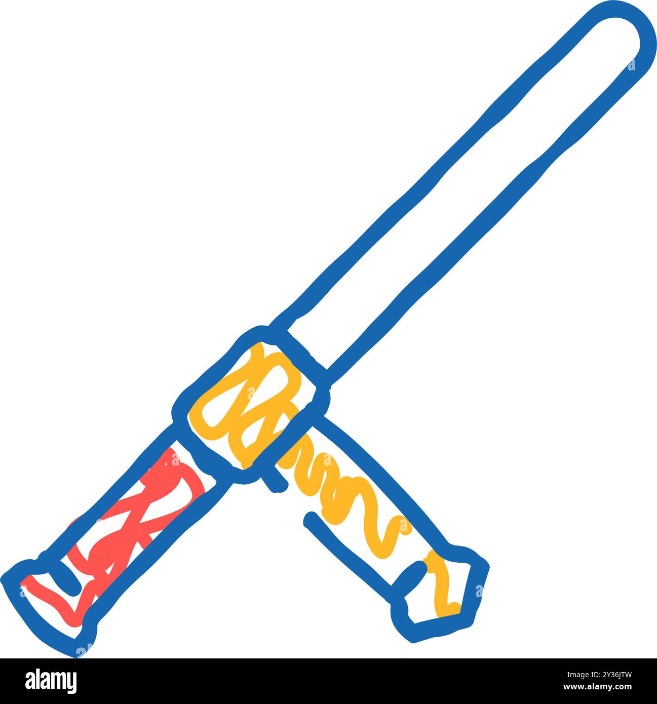 tonfa weapon military icon doodle illustration Stock Vector Image & Art ...
